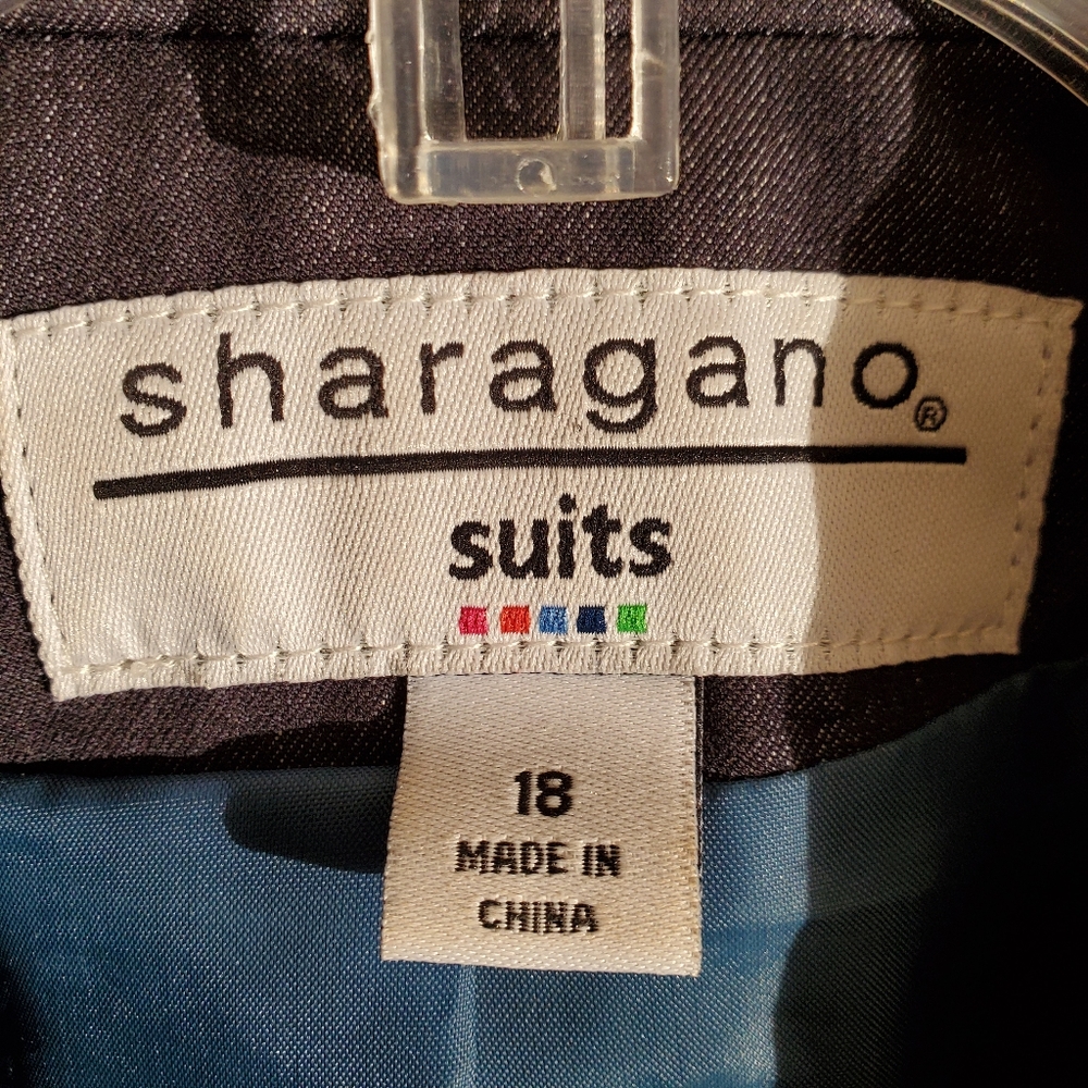 Sharagano 2 Piece Blazer And Jean Suit Sz 18 - Gem